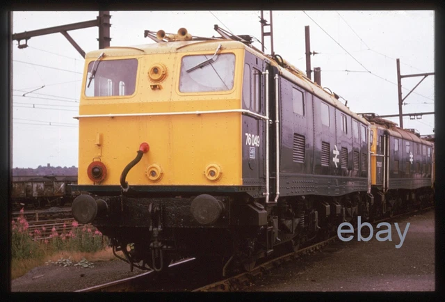 35MM SLIDE - DC Electric /Class 76 - 76049 on shed at Wath c.1980's. £1 ...