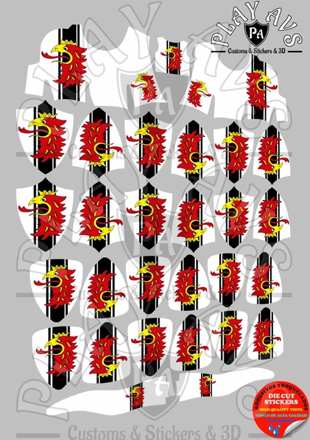 PLAYMOBIL STICKERS CABALLERO Medieval - Stickers knight - Autocollant ...