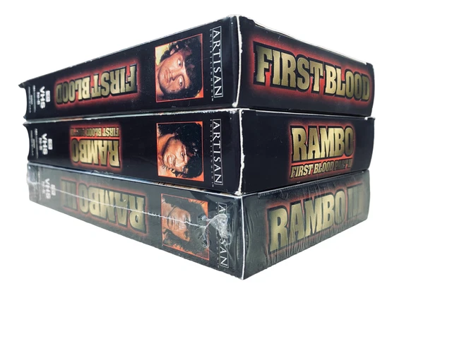 RAMBO VHS FIRST Blood Part Trilogy Digitally Remastered Lot Bundle 1998 ...