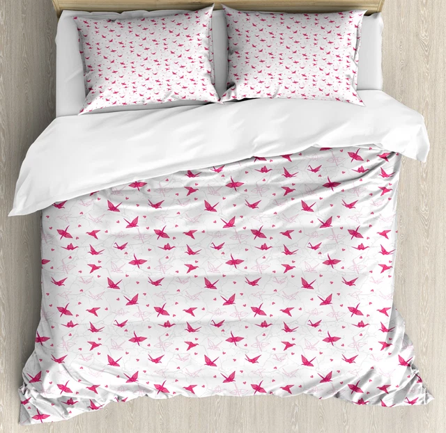 L'AMOUR HOUSSE DE Couette Grues Origami avec des coeurs EUR 63,99 ...