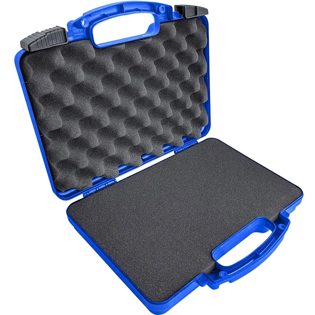 TSA-APPROVED ROYAL BLUE Hard Lockable Foam Pistol Gun Case12x10x3in ...