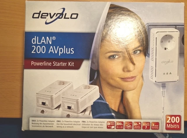 DEVOLO DLAN 200 AVplus Powerline 2x Adapter EUR 20,00 - PicClick DE