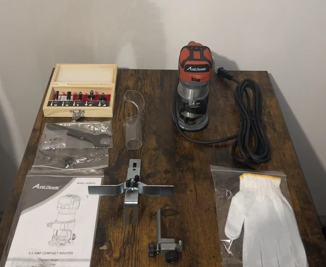 AVID POWER 6.5 Amp 1.25 HP Compact Router Tools for Woodworking, Fixed ...