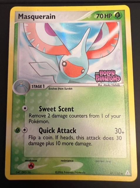 POKEMON EX HOLON PHANTOMS (ESPÈCES DELTA) INVERSE HOLO MASQUERAIN 47/ ...
