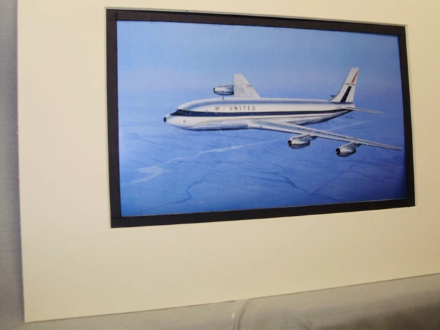 BOEING 707 720 United Airlines Jet Airliner Model Airplane Box Top Art ...
