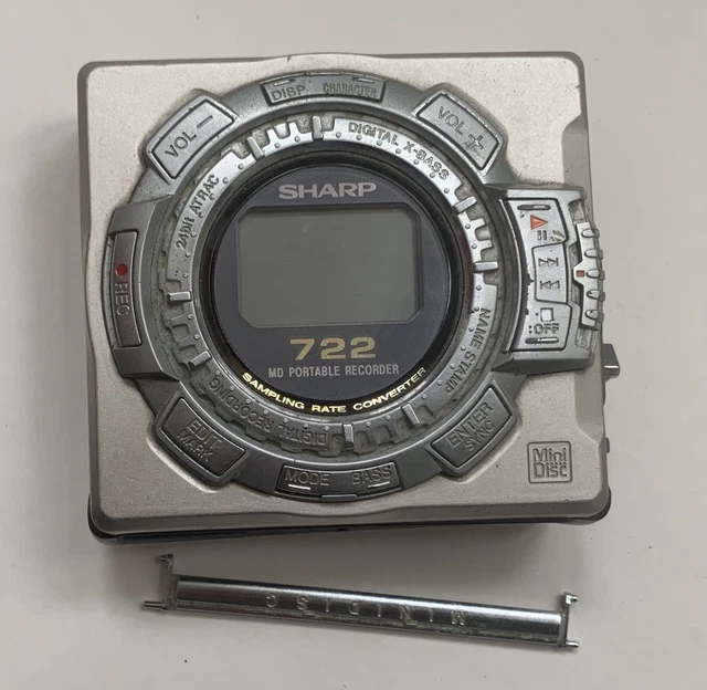 SHARP MD MS722 Minidisc Recorder and Player + Bag, Spares or Repair £19 ...