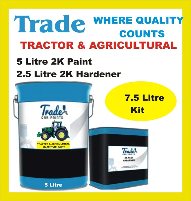 ARGI YELLOW TRACTOR PAINT 2K EXTRA DURABLE 7.5 Litre Kit £197.45 ...