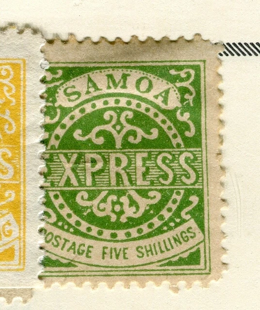 SAMOA; 1870S CLASSIC Local Express type Mint hinged 9d. value £2.00 ...