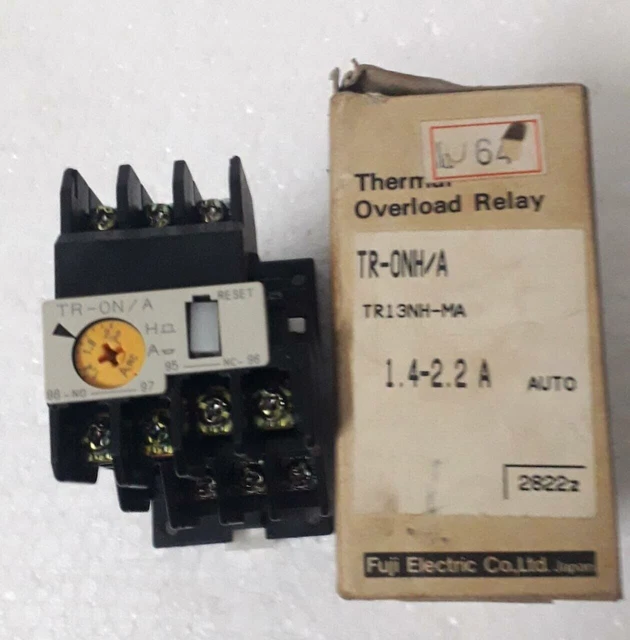 FUJI ELECTRIC TR-0N TR13N Thermal Overload Relay 1.4-2.2 A New $173.93 ...