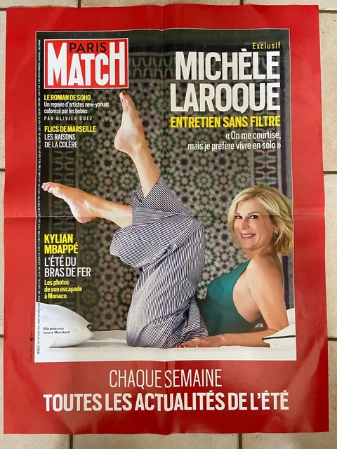 MICHÈLE LAROQUE Poster Paris Match 3874 Affiche Presse Aout 2023 80 x 60 EUR 9,99 - PicClick FR