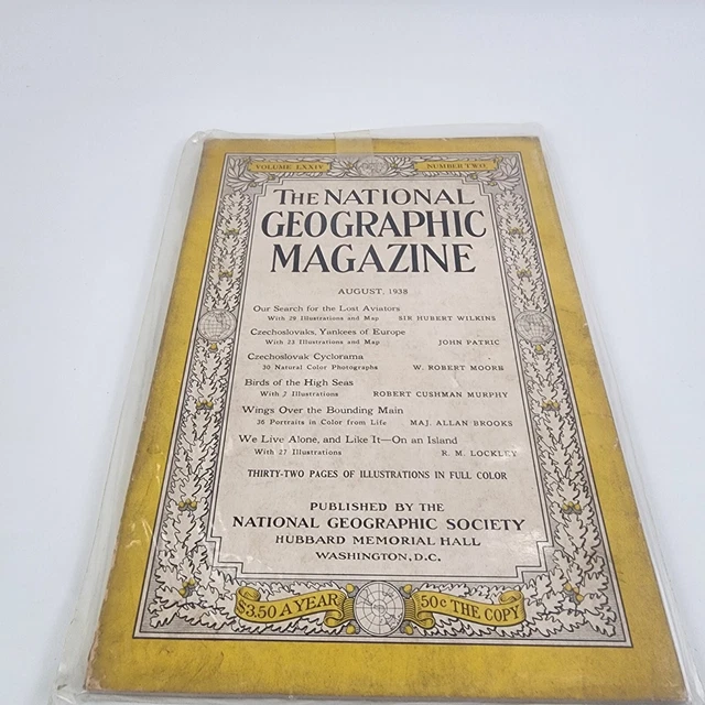 NATIONAL GEOGRAPHIC MAGAZINE August 1938 No Insert £7.44 - PicClick UK