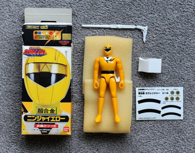1994 CHOGOKIN NINJA Sentai Kakuranger yellow power ranger Godaikin POPY ...
