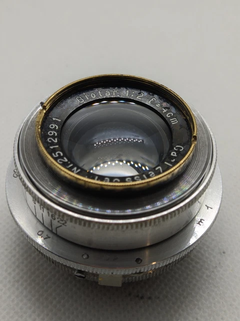 RAREST VINTAGE BRASS lens Carl Zeiss Biotar 40mm f2.0 Leica M39, NON ...