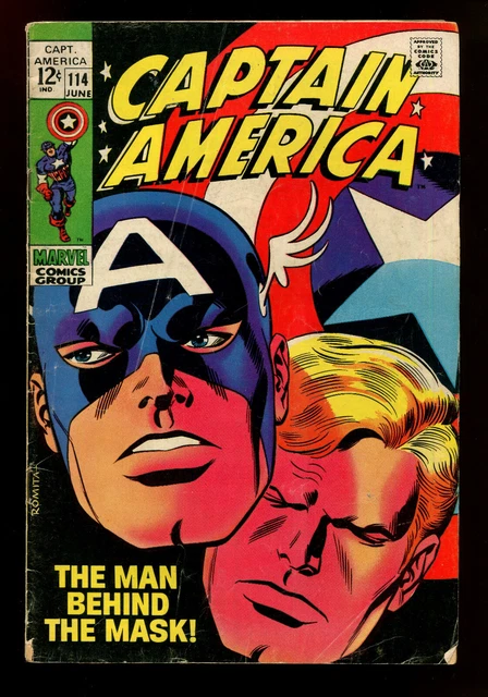 CAPTAIN AMERICA #114 - L'homme Derrière Le Masque !; Couverture Romita ...