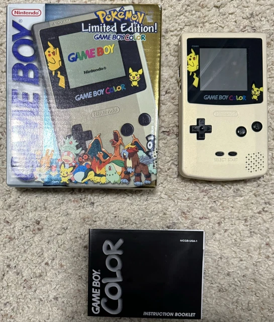 POKEMON GOLD SILVER Limited Edition Gameboy Color Console Cib System ...