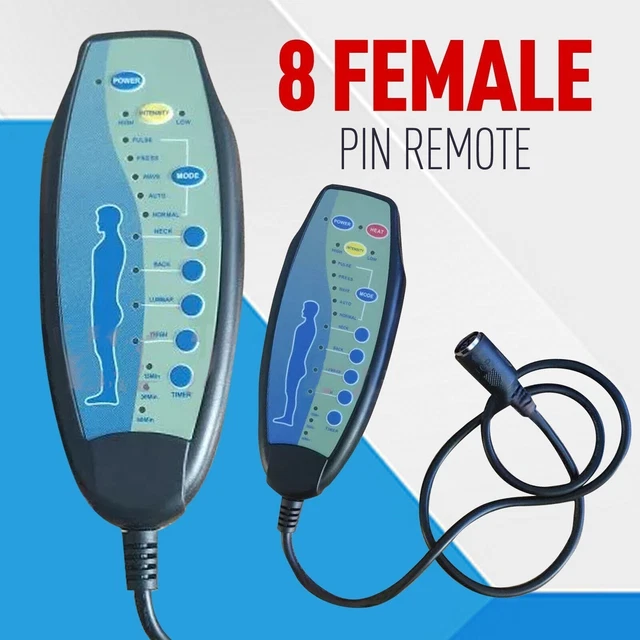 8 FEMALE PIN Remote For Massage Power Lift Recliner Chair Hand ...
