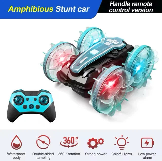 REMOTE CONTROL CARS Amphibious RC Stunt Vehicle Dual Control 2.4GHZ For ...