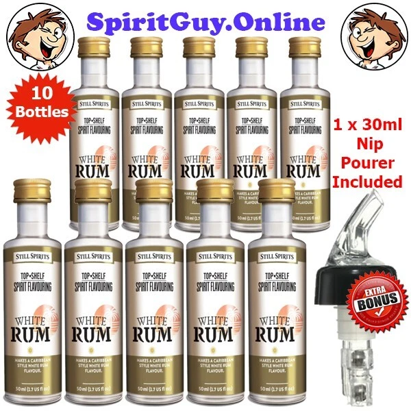 10 X WHITE Rum Top Shelf Spirit Essence Flavouring By Still Spirits ...