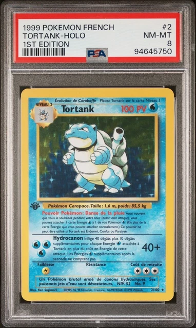 CARTE POKÉMON : Tortank 2/102 - Psa 8 - Set De Base Edition 1 EUR 20,50 ...
