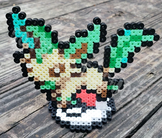 LEAFEON AVEC SUPPORT Pokéball Pokémon Pixel Art Perler Art EUR 13,14 ...