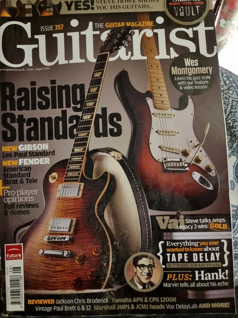 HANK MARVIN / WES MONTGOMERY / STEVE HOWE Guitarist No. 357 Aug 2012 £1 ...