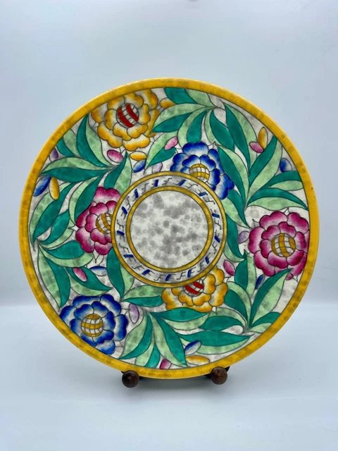 SIGNED CHARLOTTE RHEAD Tube Lined Charger Crown Ducal. PERSIAN ROSE 12 ...