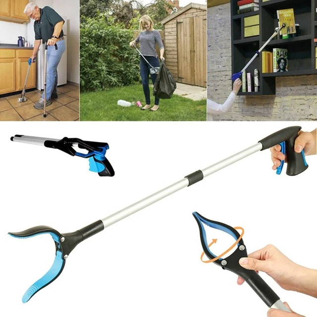 32& FOLDABLE GARBAGE Pick Up Tool Grabber Reacher Stick Garden Grab ...