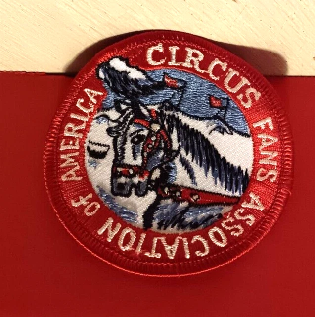 VINTAGE C 1980S Circus Patch CIRCUS FANS ASSOCIATION OF AMERICA white ...