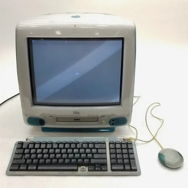 APPLE IMAC G3 M4984 1998 233MHz PowerPC Bondi Blue Vintage Computer w ...