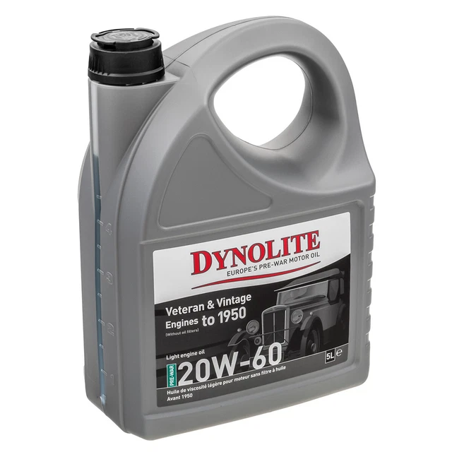 DYNOLITE PRE-WAR ENGINE Oil 20W-60 Replaces SAE30 Classic & Vintage - 5 ...