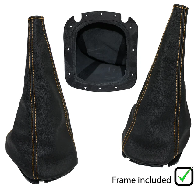 BEIGE STITCH RUBBER Replacement Leather Gear Boot+Frame For Ford Ranger ...