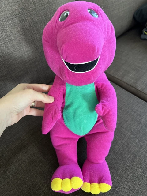 VINTAGE TALKING BARNEY 16" Plush 1996 Playskool Hasbro Working Talks. £ ...