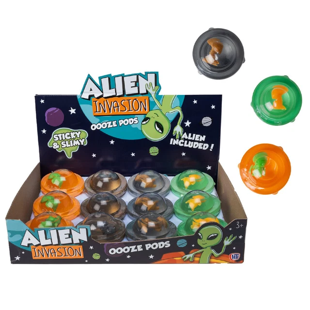 ALIEN INVASION STICKY & Slimy Ooze Pods With Figure £5.99 - PicClick UK