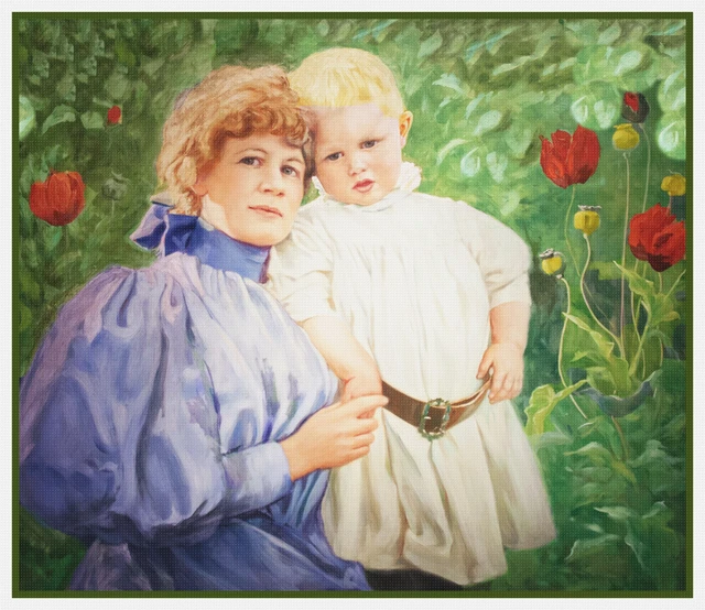 JENNY AVEC FILS Curt Par Suédois Jenny Nyström Point de Croix Motif EUR ...