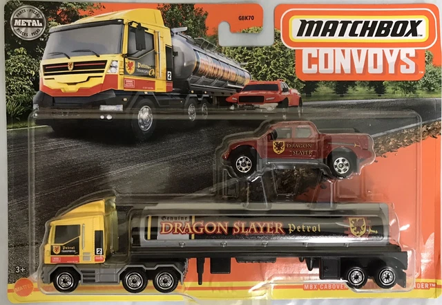 MATCHBOX CONVOYS MBX Cabover & Tanker with Badlander Dragon Slayer ...