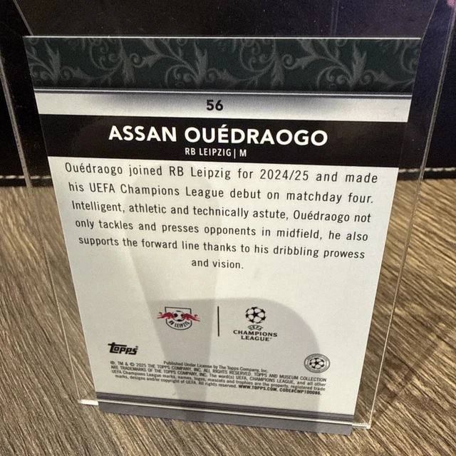 2024-25 TOPPS UCC Museum Collection Base - Assan Ouedraogo Rookie EUR 5 ...