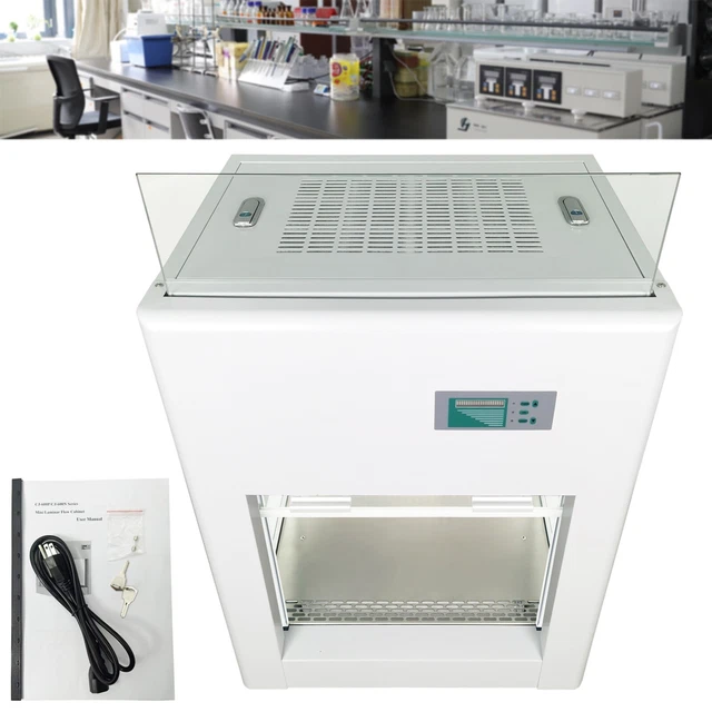110V CJ-600N LAB Mini Purification Table Laminar Flow Cabinet LED Fume ...