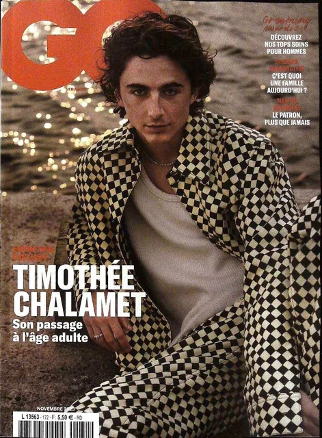 GQ FRANCE NOVEMBER 2023 TIMOTHEE CHALAMET Hailey Bieber PIERRE DE MAERE ...