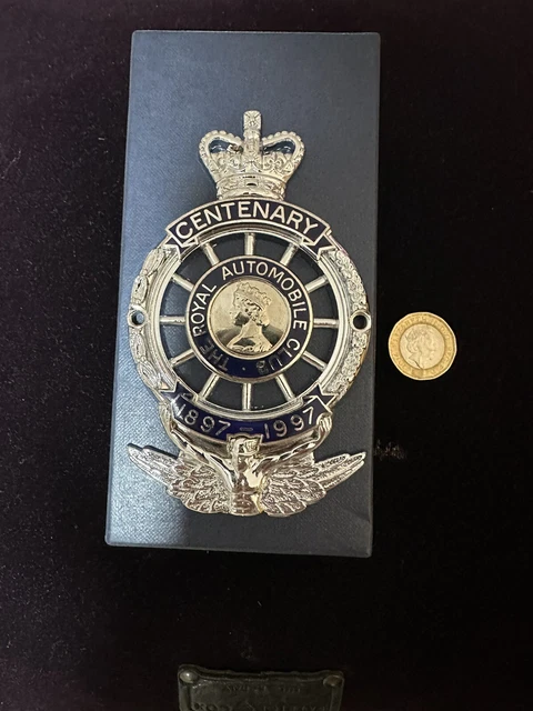 ROYAL AUTOMOBILE CLUB Centenary 1897 1997 Rac Vintage Car Badge Emblem ...