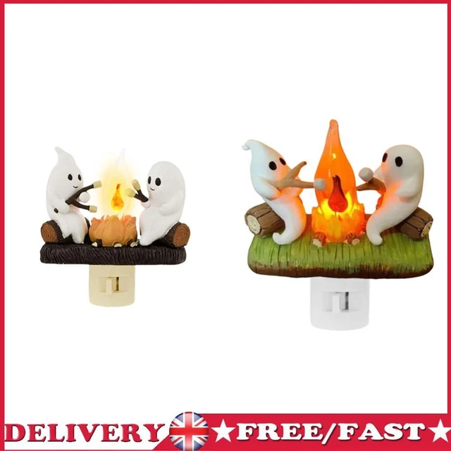 GHOST CAMPFIRE FLICKERING Night Light Resin Dusk To Dawn LED Lamp (EU ...