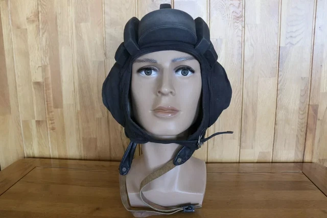 RUSSIAN CHINESE MILITARIA Panzer Tank Driver Tankman Canvas Helmet £66. ...