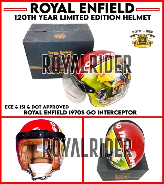 ROYAL ENFIELD &CASQUE GO INTERCEPTOR des années 1970, édition limitée ...