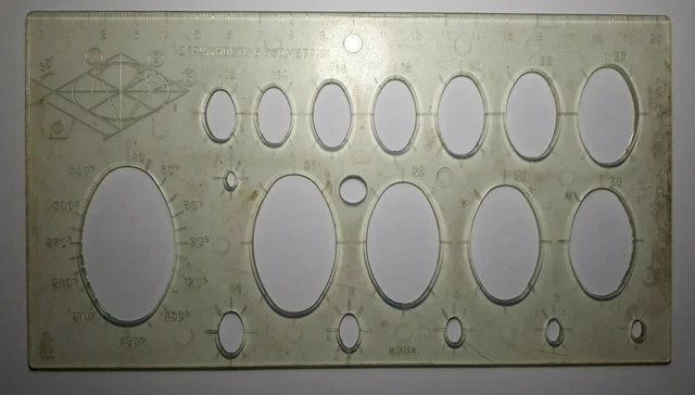 VINTAGE PLASTIC DRAFTING TEMPLATES rule USSR Soviet STENCIL Isometrical ...