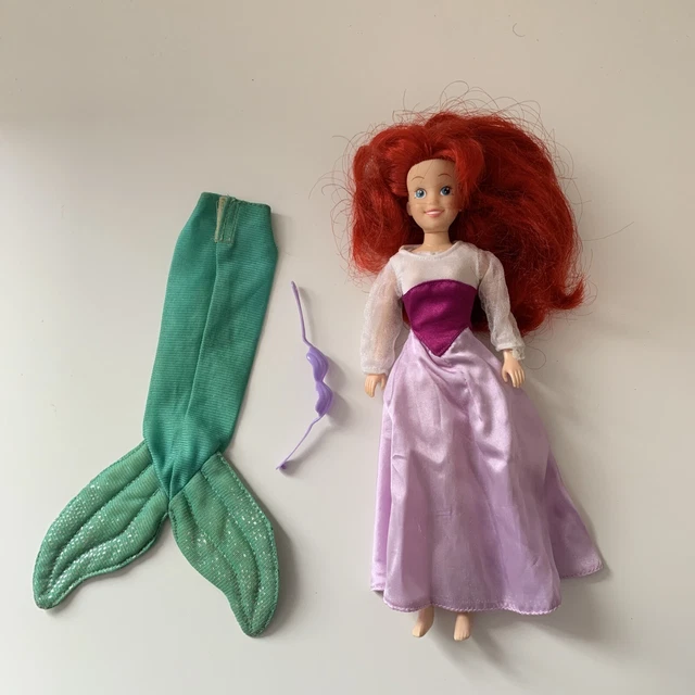 DISNEY ARIEL FROM the Little Mermaid Doll figure with fin bra Vintage ...