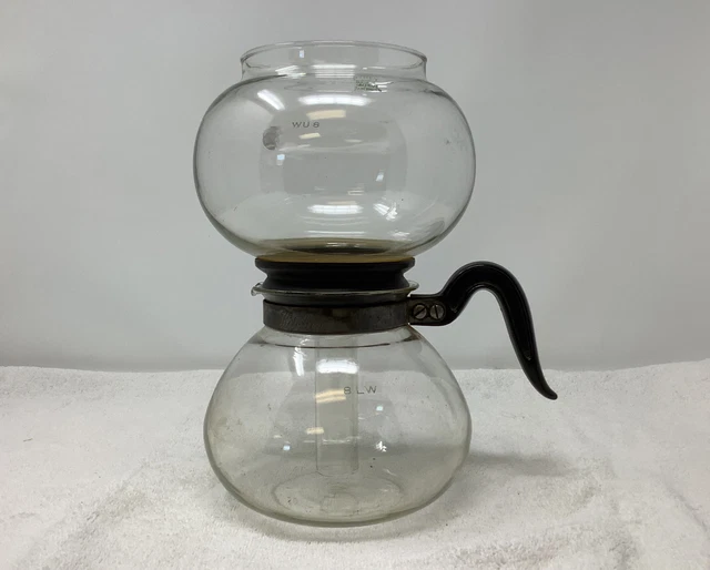 VINTAGE PYREX DOUBLE Bubble Vacuum Coffee Maker Clear Glass $38.38 ...
