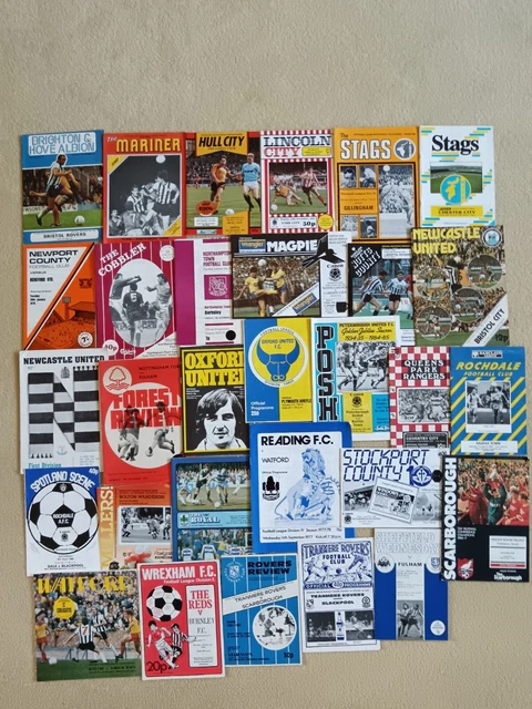 BIG COLLECTION OF football programmes 70s-80s - Bulk Many Different ...