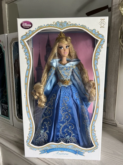 DISNEY SLEEPING BEAUTY Limited Edition Aurora Blue Dress 17” Doll LE £ ...