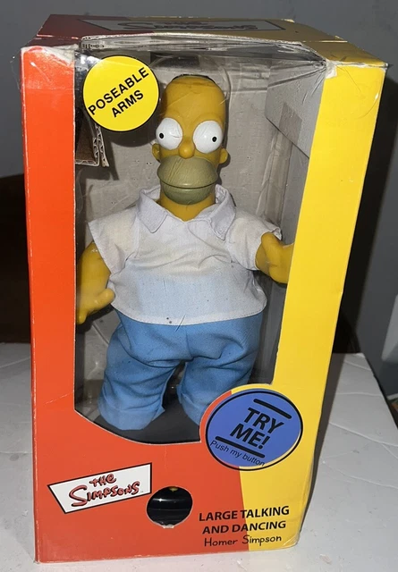THE SIMPSONS LARGE Talking And Dancing Homer Simpson Vintage In Box NIB ...
