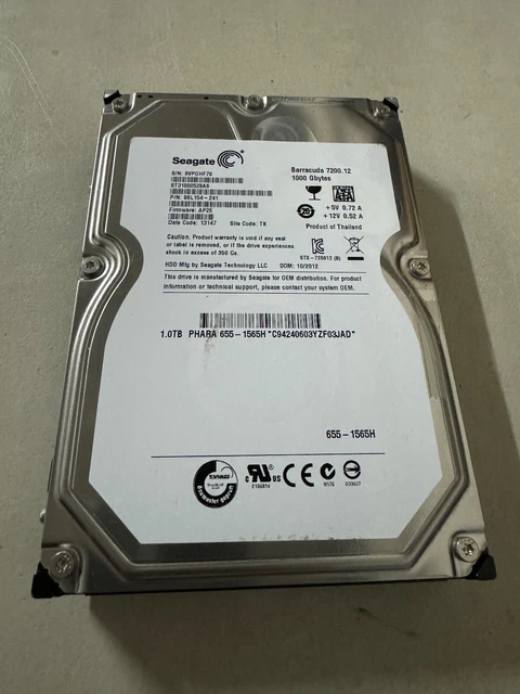DISCO DURO HARD Disk Seagate Barracuda 1Tb Sata Iii 7200 Rpm, 3.5" EUR 15,00 - PicClick FR