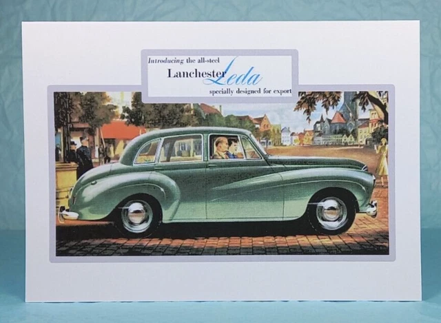 LANCHESTER LEDA - GREETING CARD - Classic Car Memorabilia - Blank ...